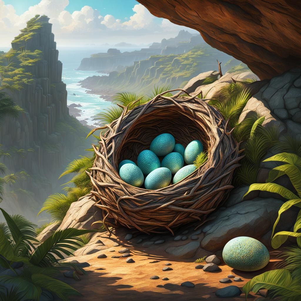 The Pterodactyls' Nest - AI Generated Artwork - NightCafe Creator