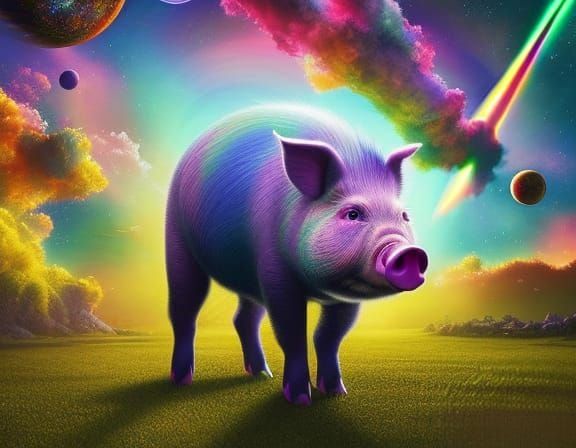 Galaxy Pig - AI Generated Artwork - NightCafe Creator