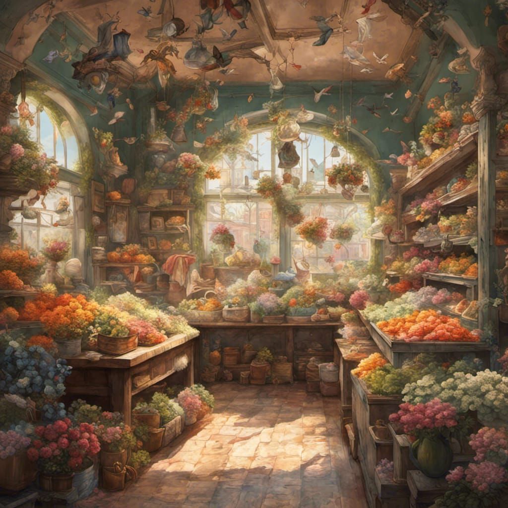 Rococo farmer's market - AI Generated Artwork - NightCafe Creator