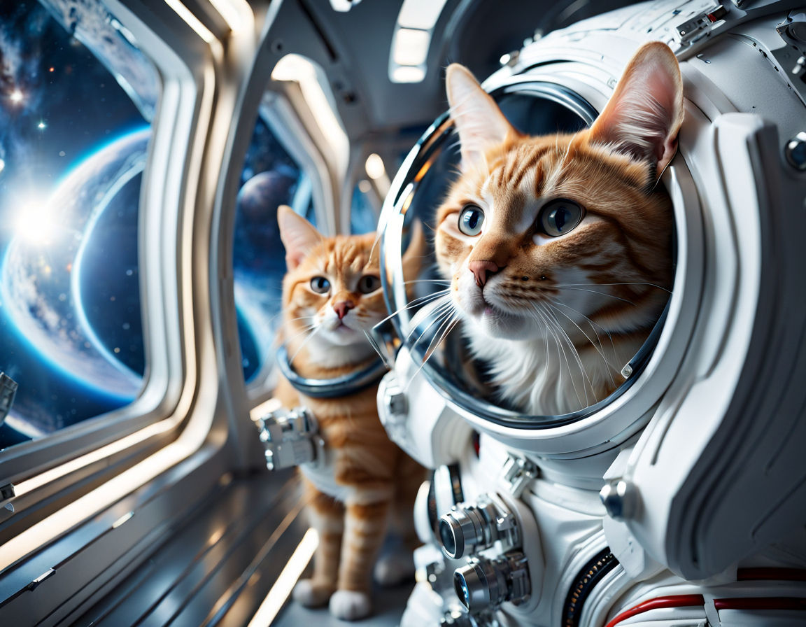 Fluffy Astronauts - AI Generated Artwork - NightCafe Creator