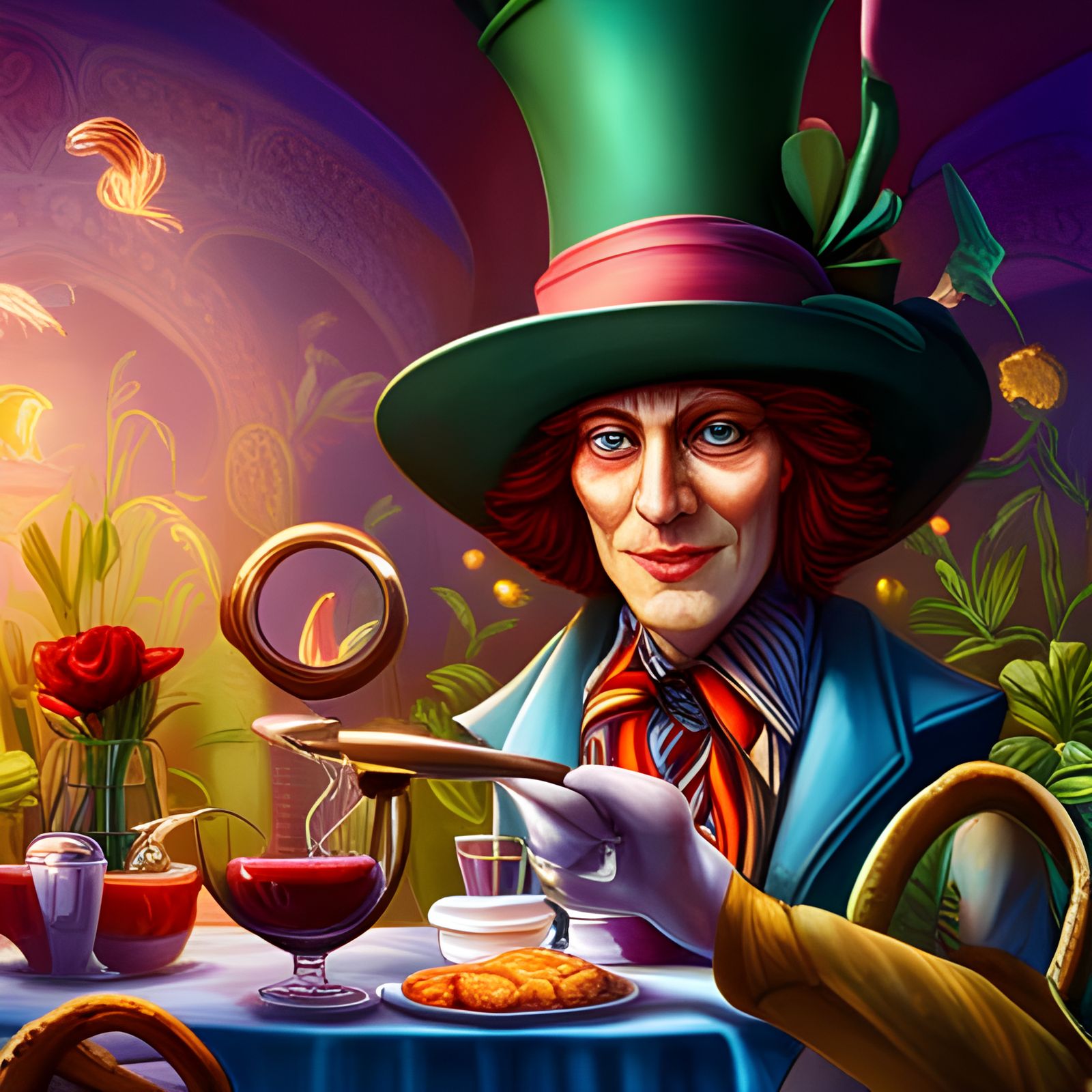 Fun afternoon at the Madhatter's tea party - AI Generated Artwork ...