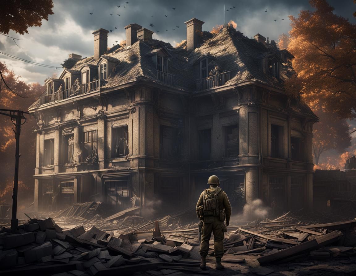 World War Solider Arrives Home - AI Generated Artwork - NightCafe Creator