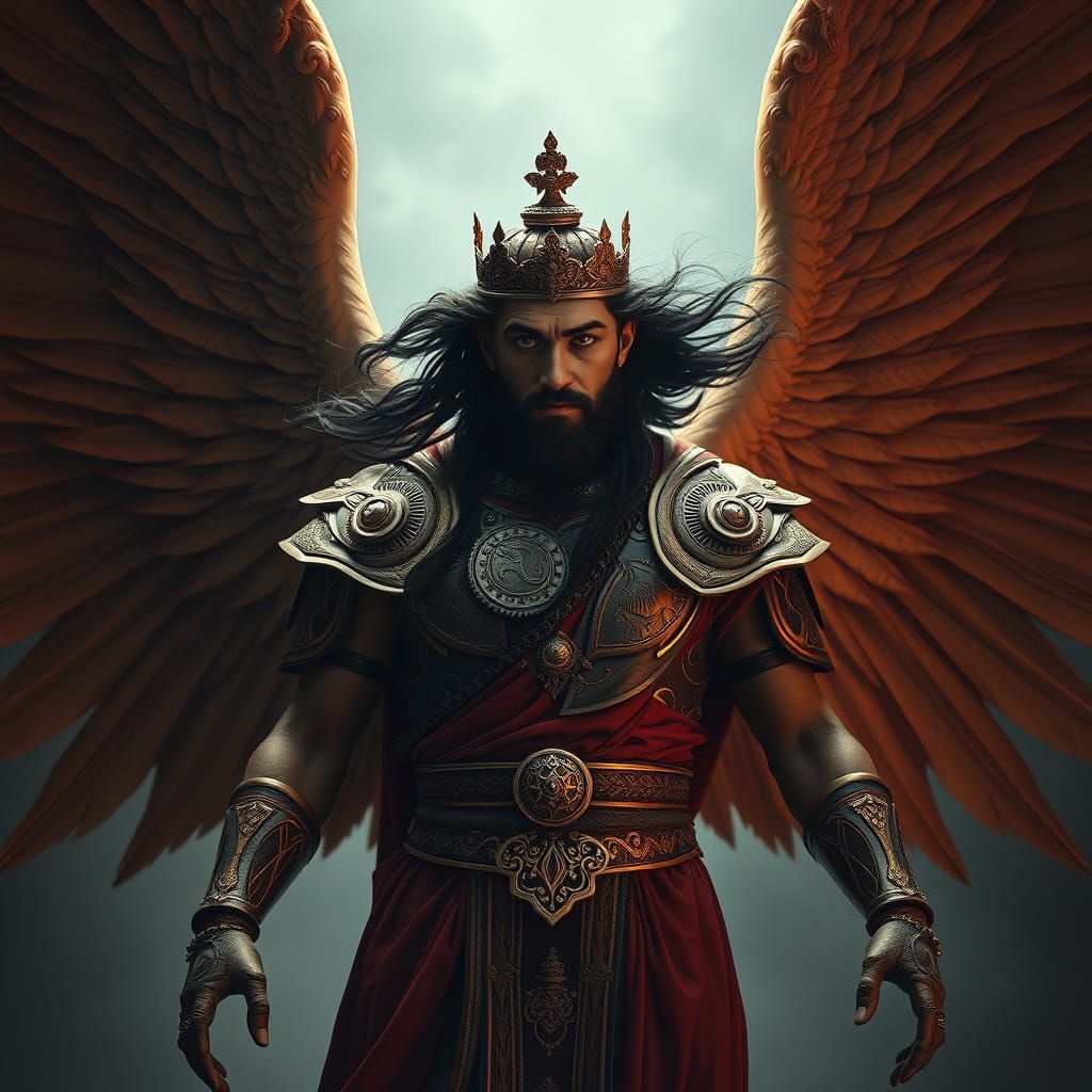Hyper-Realistic Portrait of Persian Messenger God ... - AI Art