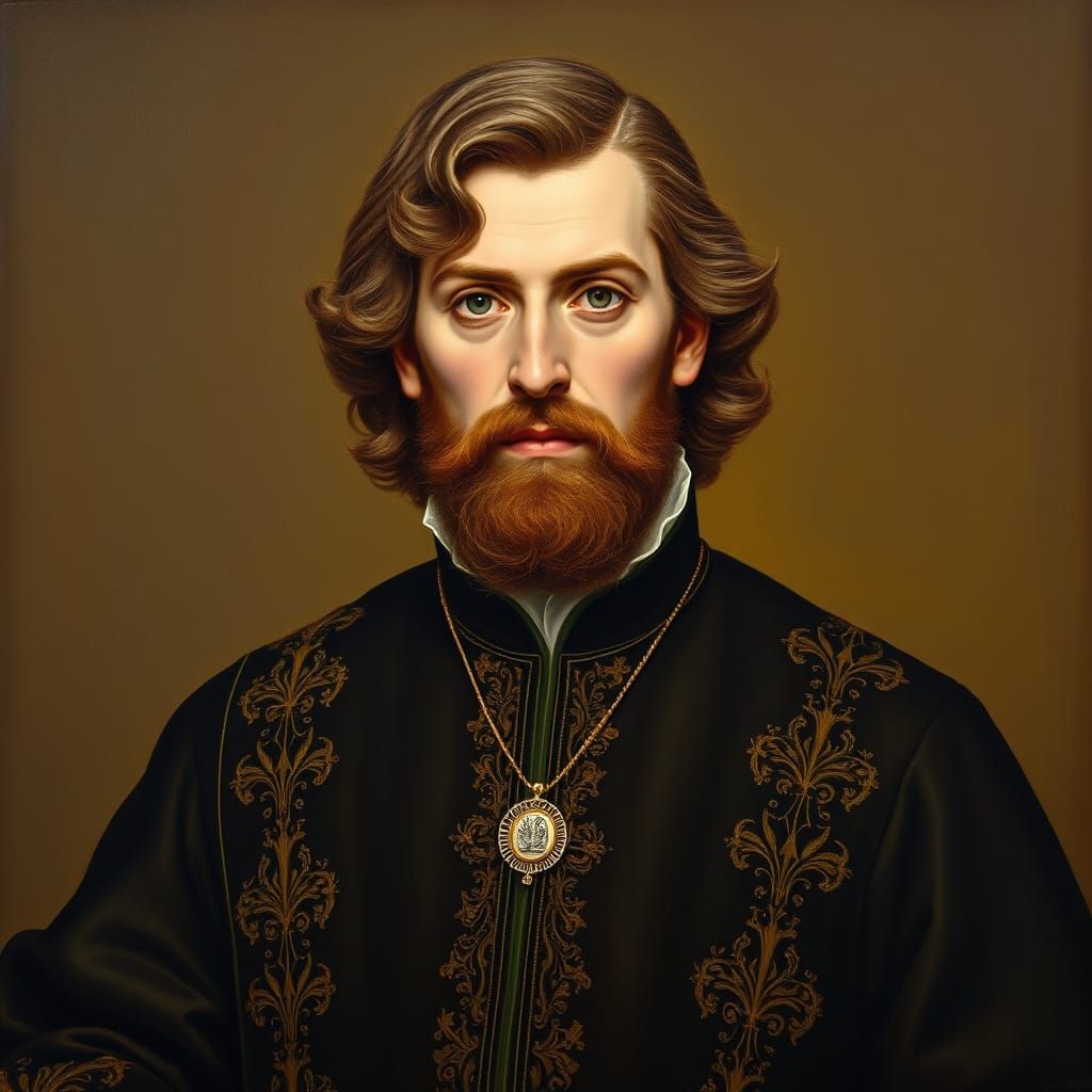 Italian Nobleman in Renaissance Attire, 15th Centu... - AI Art