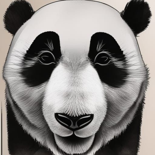 Panda Portrait - AI Generated Artwork - NightCafe Creator