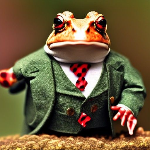 An incredibly well dressed toad - AI Generated Artwork - NightCafe Creator