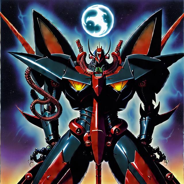 mechanical demon cat by mamoru nagano and todd mcfarlane, anime, pixiv ...