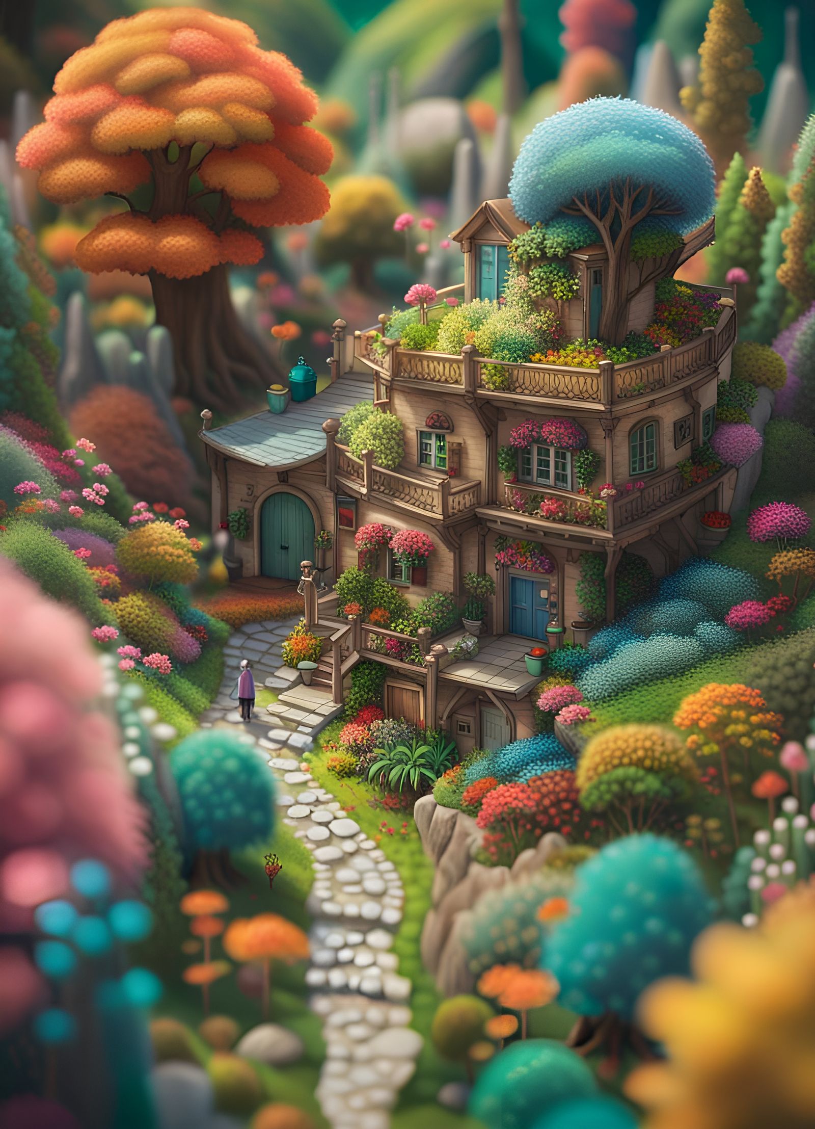 Tiny Fairy House - AI Generated Artwork - NightCafe Creator