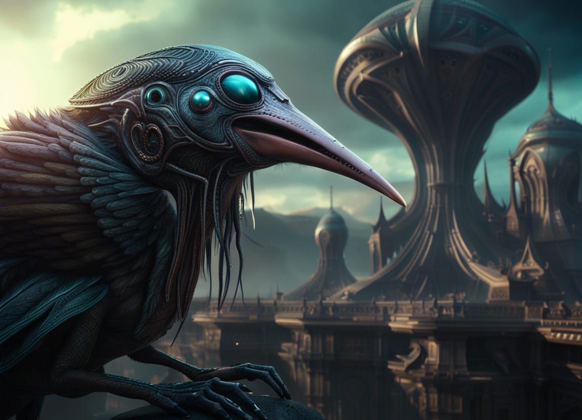 Alien Bird - AI Generated Artwork - NightCafe Creator