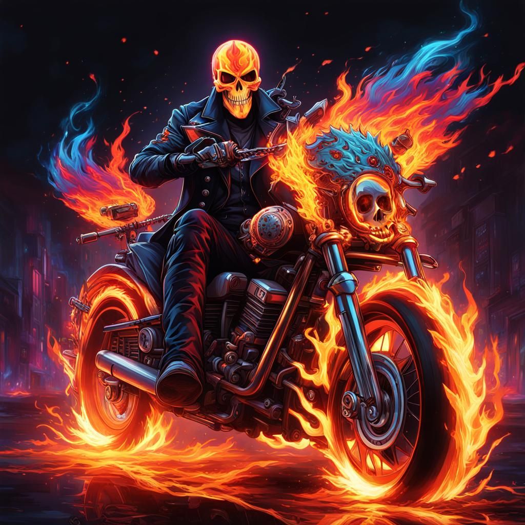 Ghost rider - AI Generated Artwork - NightCafe Creator