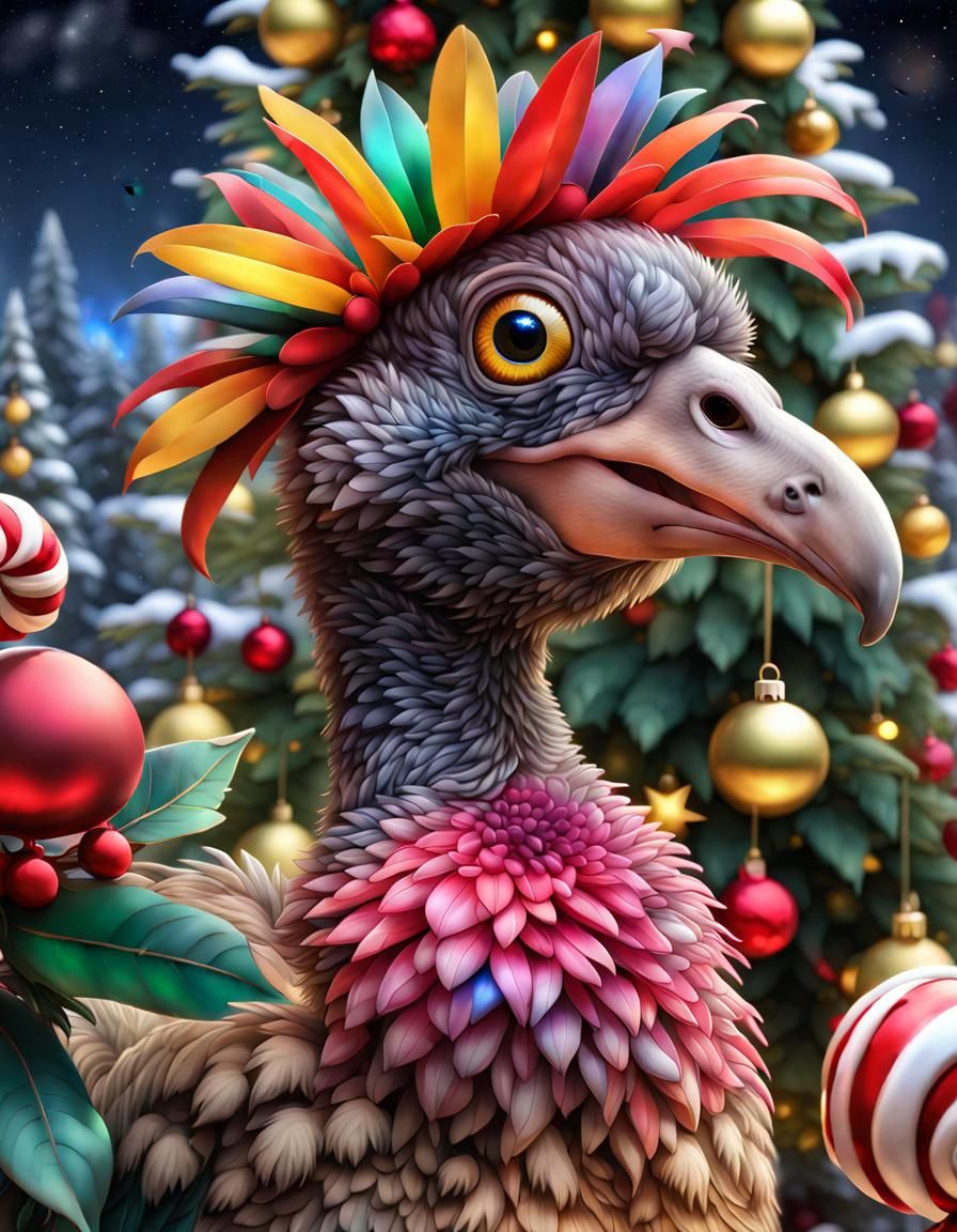 Christmas Dodo. - AI Generated Artwork - NightCafe Creator