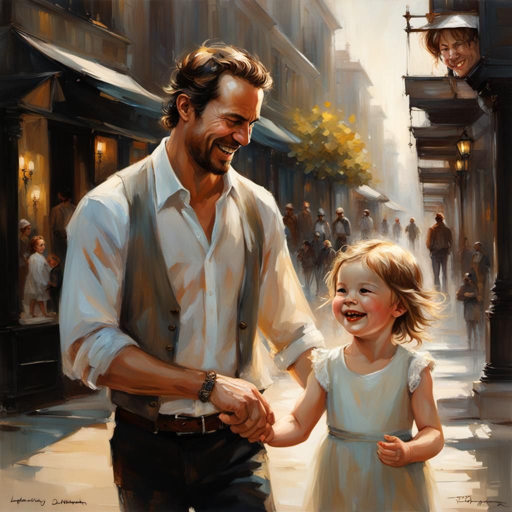 Father and Daughter #1 - AI Generated Artwork - NightCafe Creator