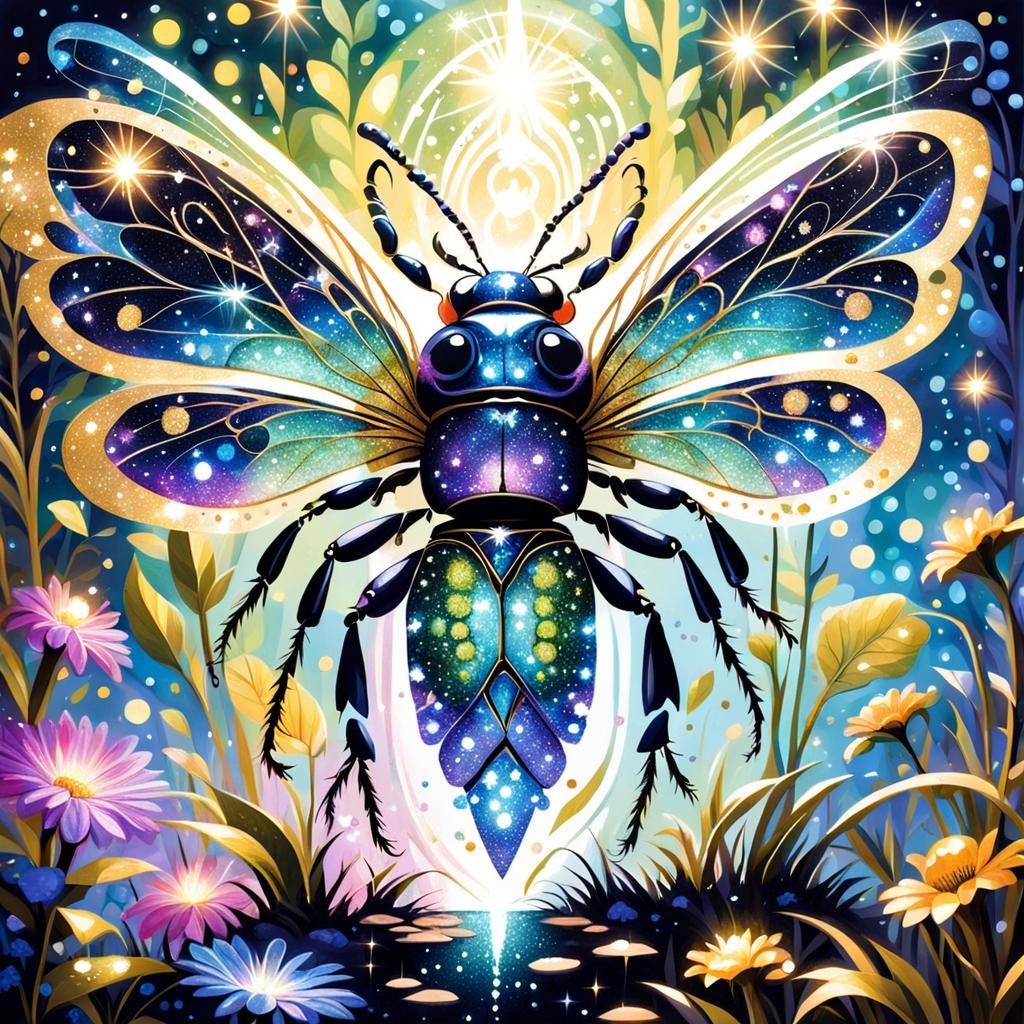 Mystical insect - AI Generated Artwork - NightCafe Creator