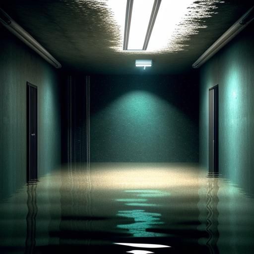 Liminal Flooded Room - AI Generated Artwork - NightCafe Creator