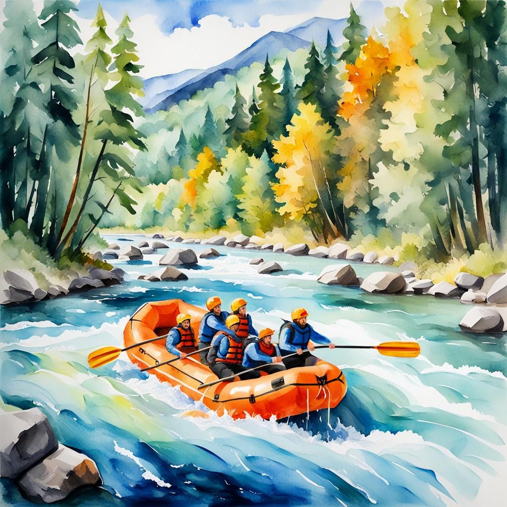 Rafting - AI Generated Artwork - NightCafe Creator
