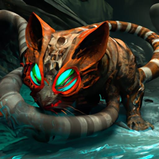 Demon Snake Cat hybrid - AI Generated Artwork - NightCafe Creator