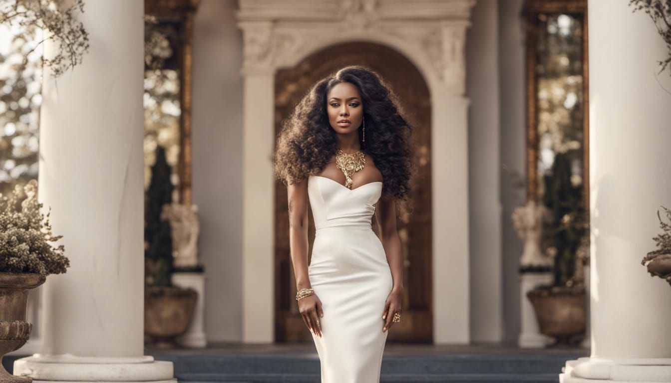 ""Billionaire beautiful rich precious African American lady standing ...