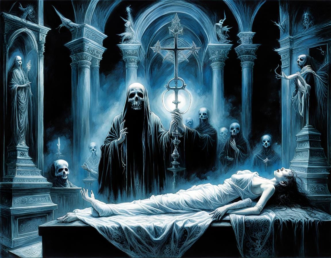 Unique shrine dedicated to inhumanity and beauty of death, respectful ...