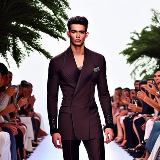 On the Runway: fashion model (1) - AI Generated Artwork - NightCafe Creator