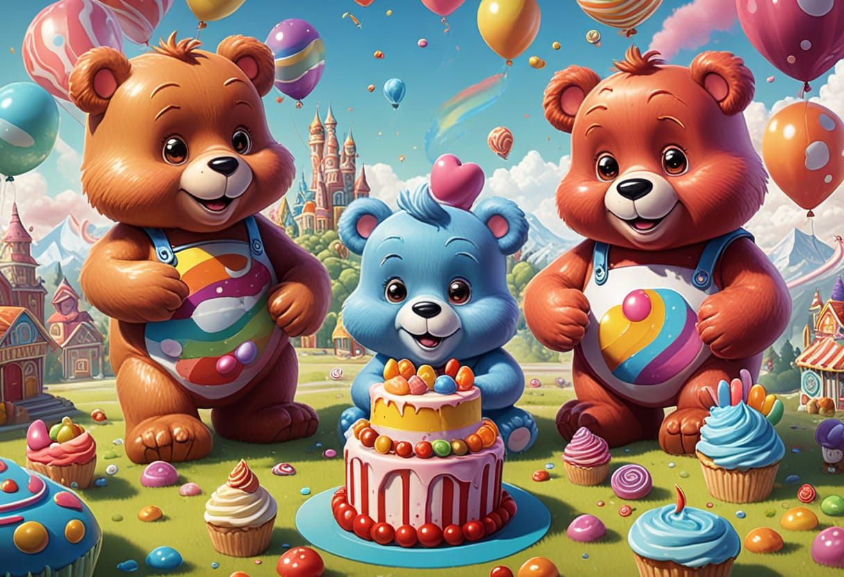 Surreal Candy Wonderland in Hyperrealistic Digital... - AI Art