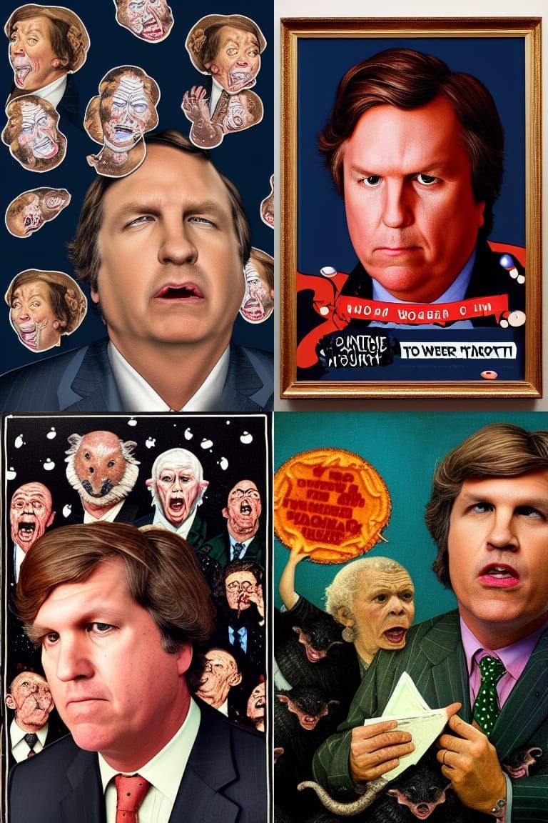 A portrait of Tucker Carlson - AI Generated Artwork - NightCafe Creator