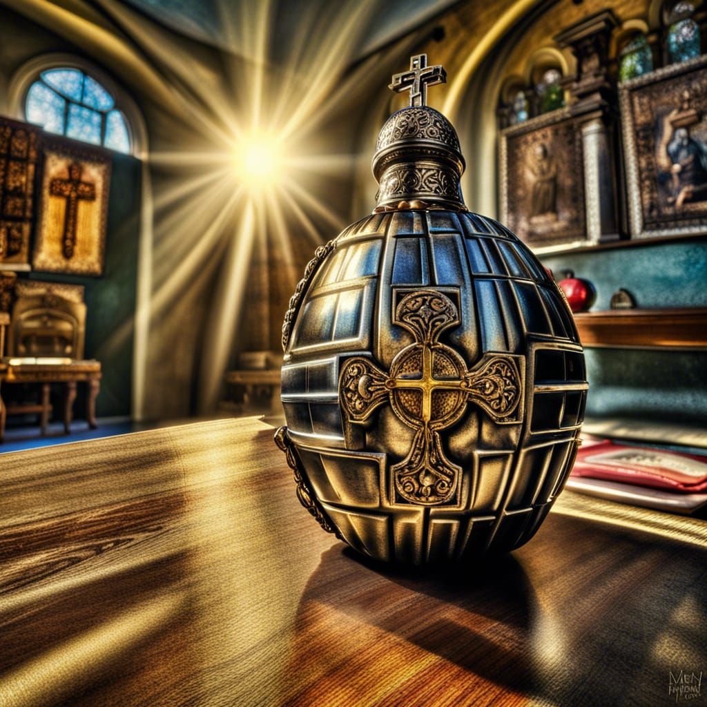 the Holy Hand Grenade of Antioch to deal with the bunny - AI Generated ...