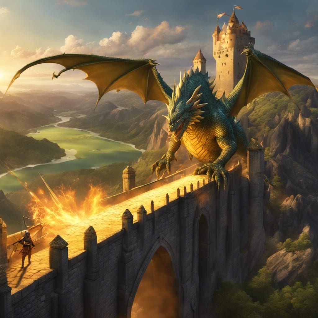 Brave Knight - Vile Dragon - AI Generated Artwork - NightCafe Creator