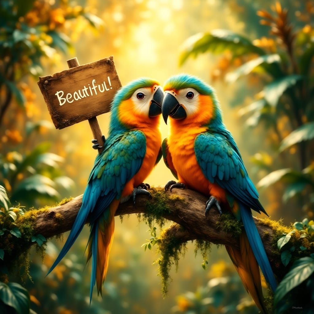 Beautiful! (Comments Collection) - Whimsical Parrot Perched ...