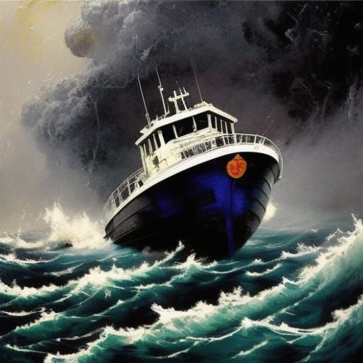 Choppy Seas - AI Generated Artwork - NightCafe Creator