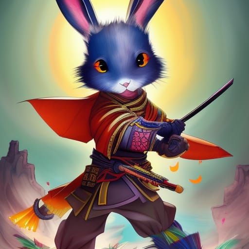 Adorable samurai rabbit - AI Generated Artwork - NightCafe Creator