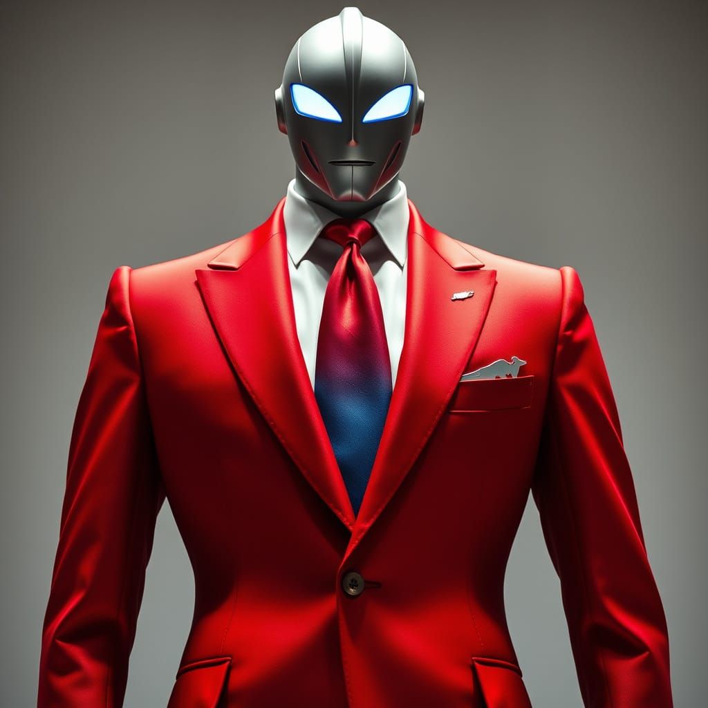 Ultraman Signature Suit: Elegance and Power in Per... - AI Art