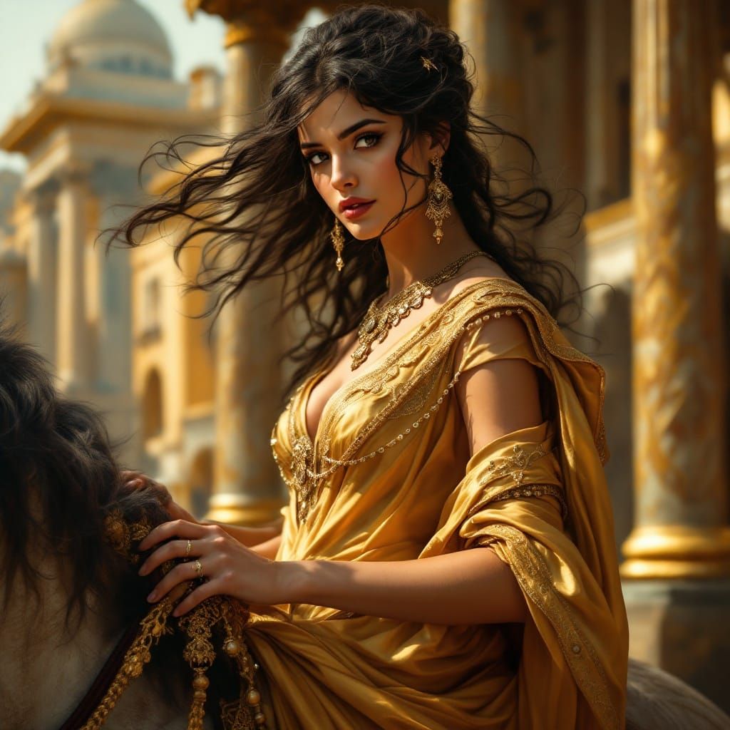 Roman Goddess in Neoclassical Realism Style - AI Art