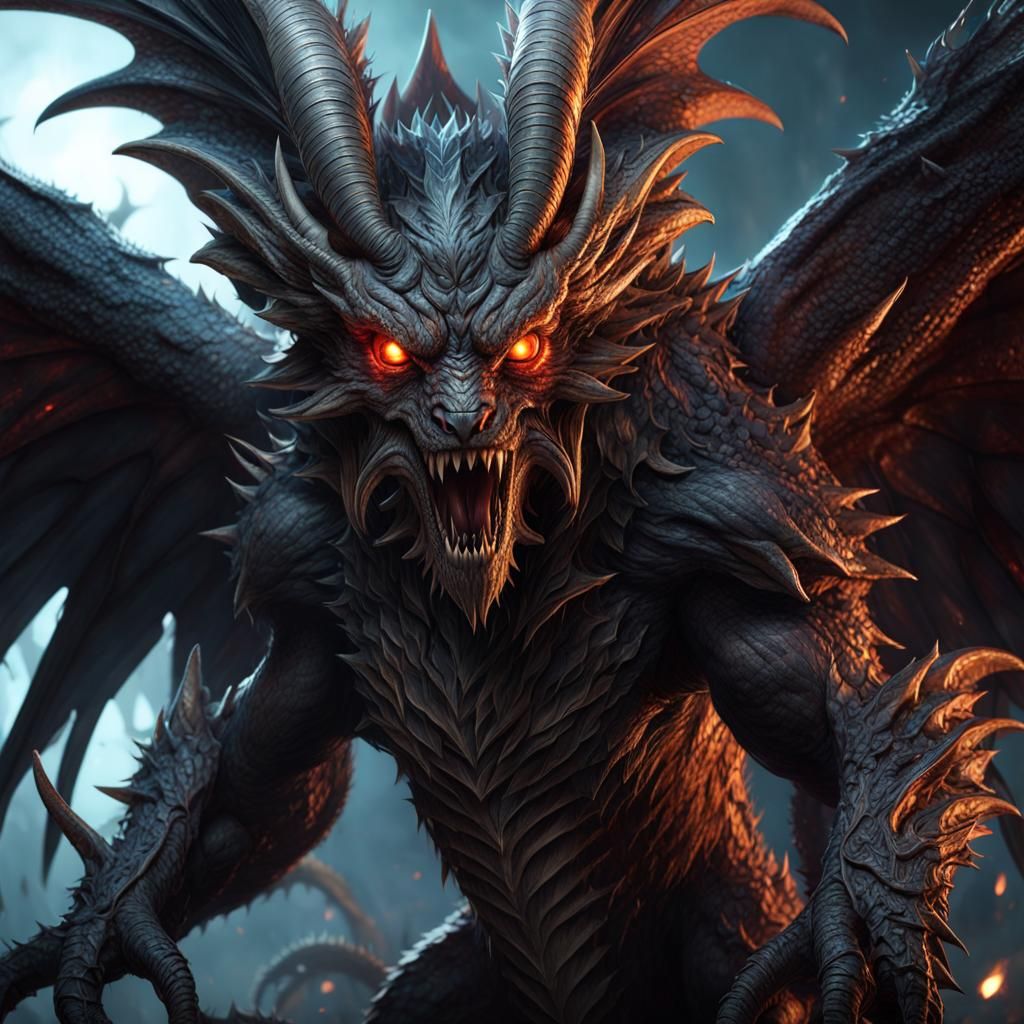 Fire eyes monster - AI Generated Artwork - NightCafe Creator