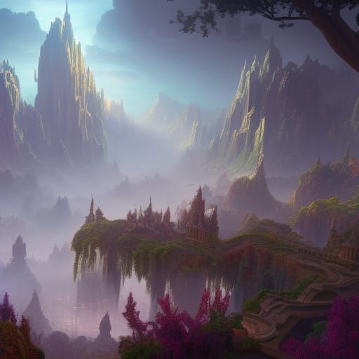 Fantasy World - AI Generated Artwork - NightCafe Creator