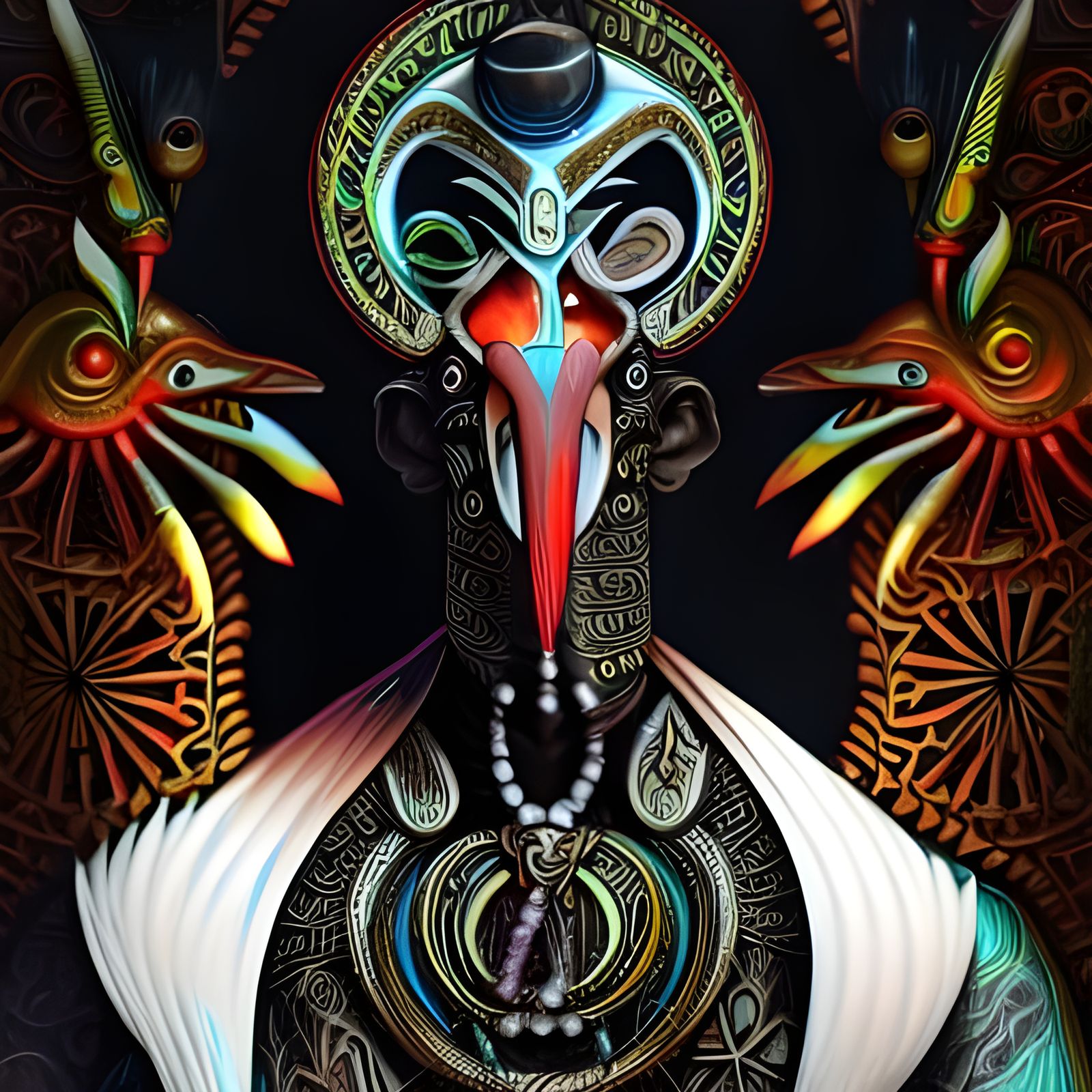 Ayahuascan Thoth - AI Generated Artwork - NightCafe Creator