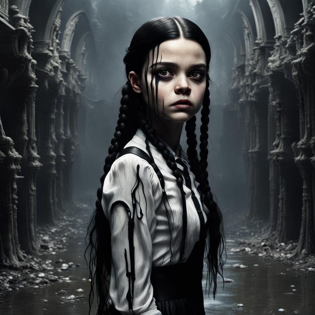 Wednesday in the Catacombs - AI Generated Artwork - NightCafe Creator