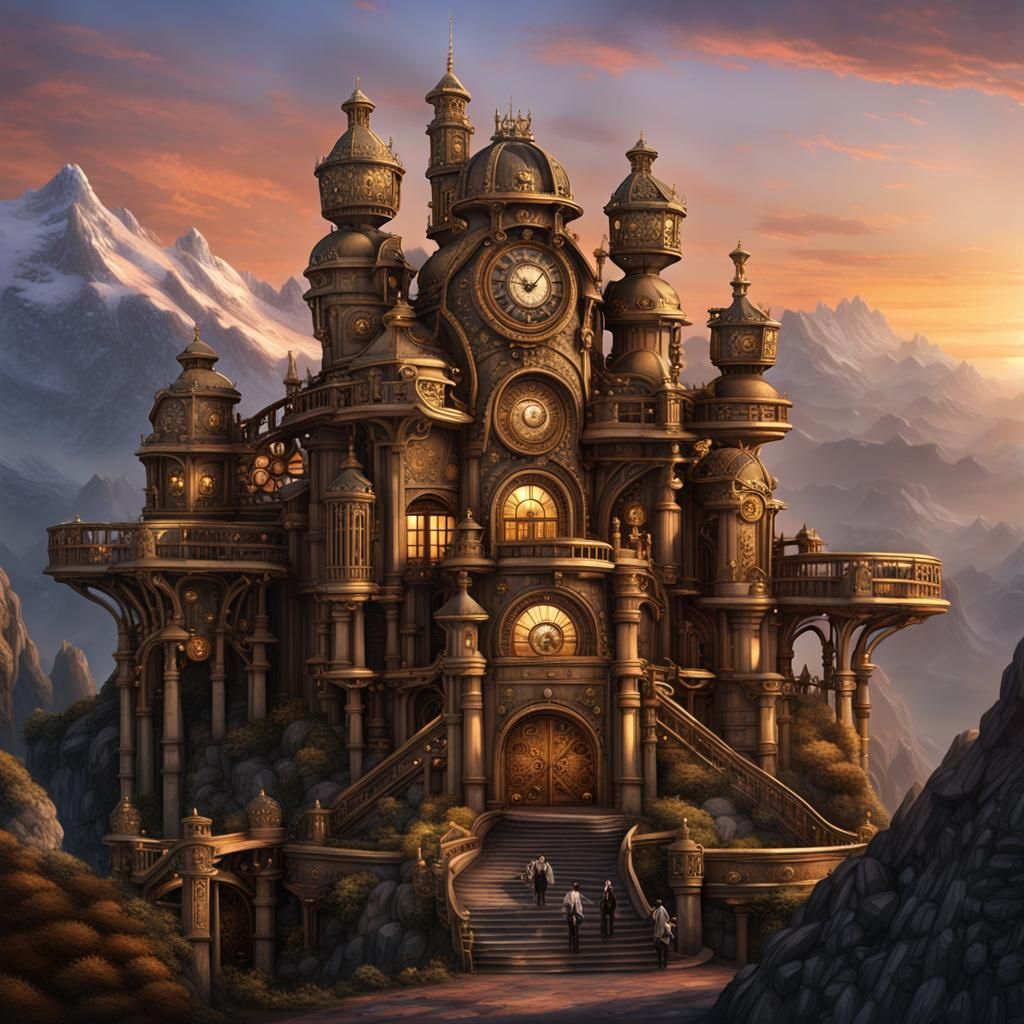 Mountain Palace - AI Generated Artwork - NightCafe Creator