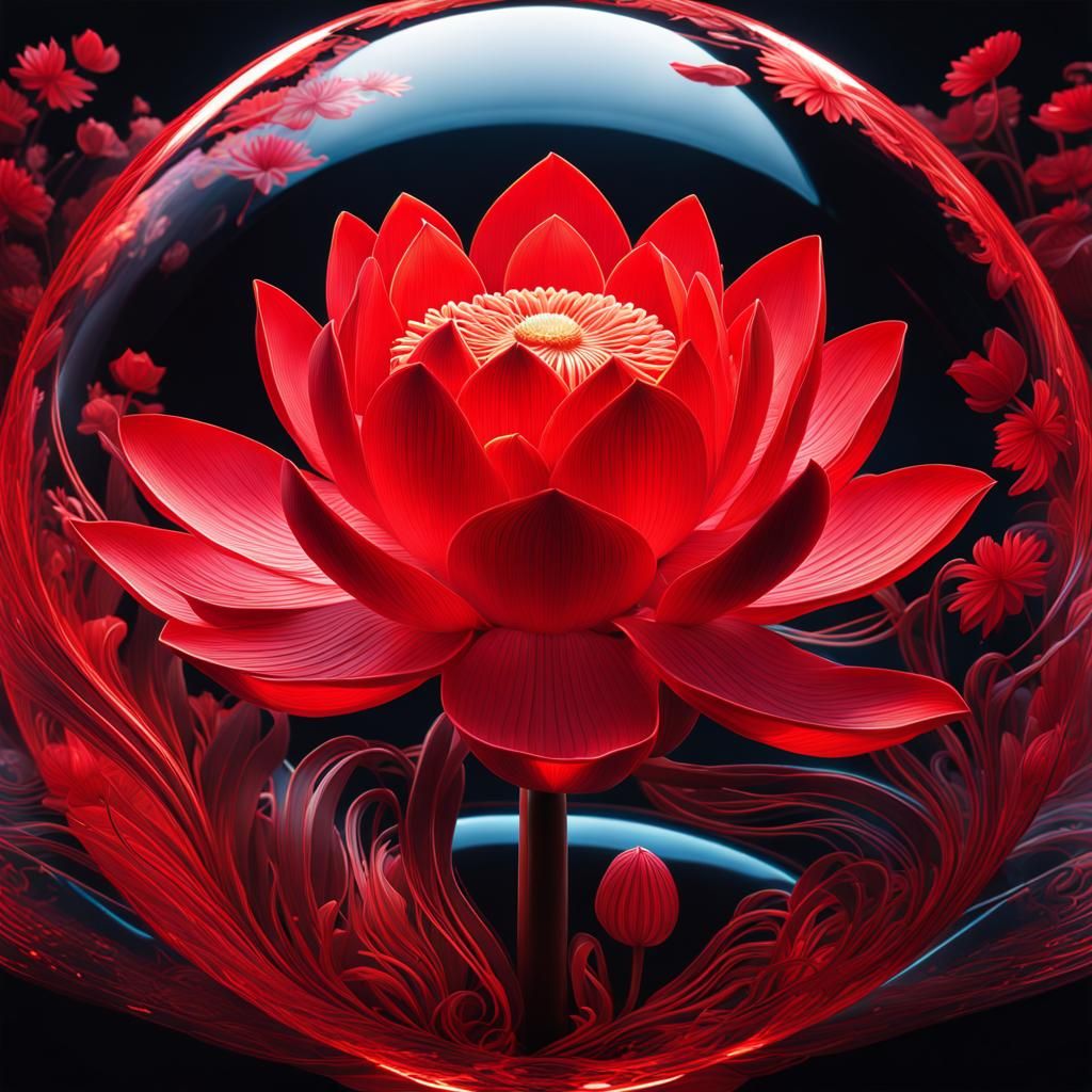 The Red Lotus - AI Generated Artwork - NightCafe Creator