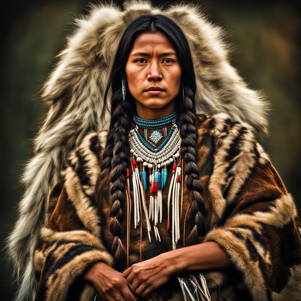 Aleshani (ᎠᎴᏌᏂ), Cherokee Woman. - AI Generated Artwork - NightCafe Creator