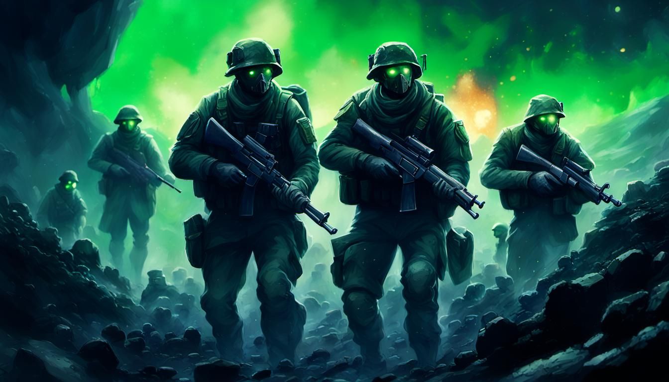 Humanoid Warriors Clash in Trenches of a Haunting ... - AI Art