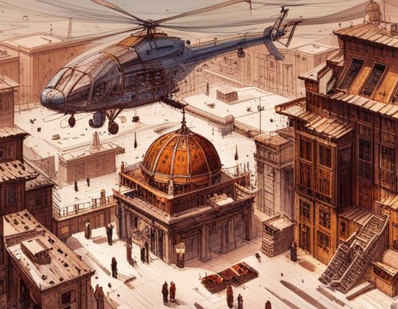 Roman helicopter - AI Generated Artwork - NightCafe Creator
