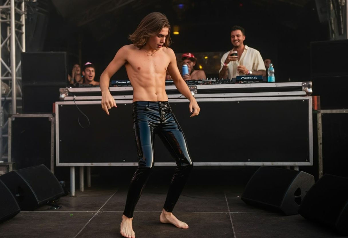 Club Dancing - Rave Enthusiast Takes Center Stage in Ibiza C...