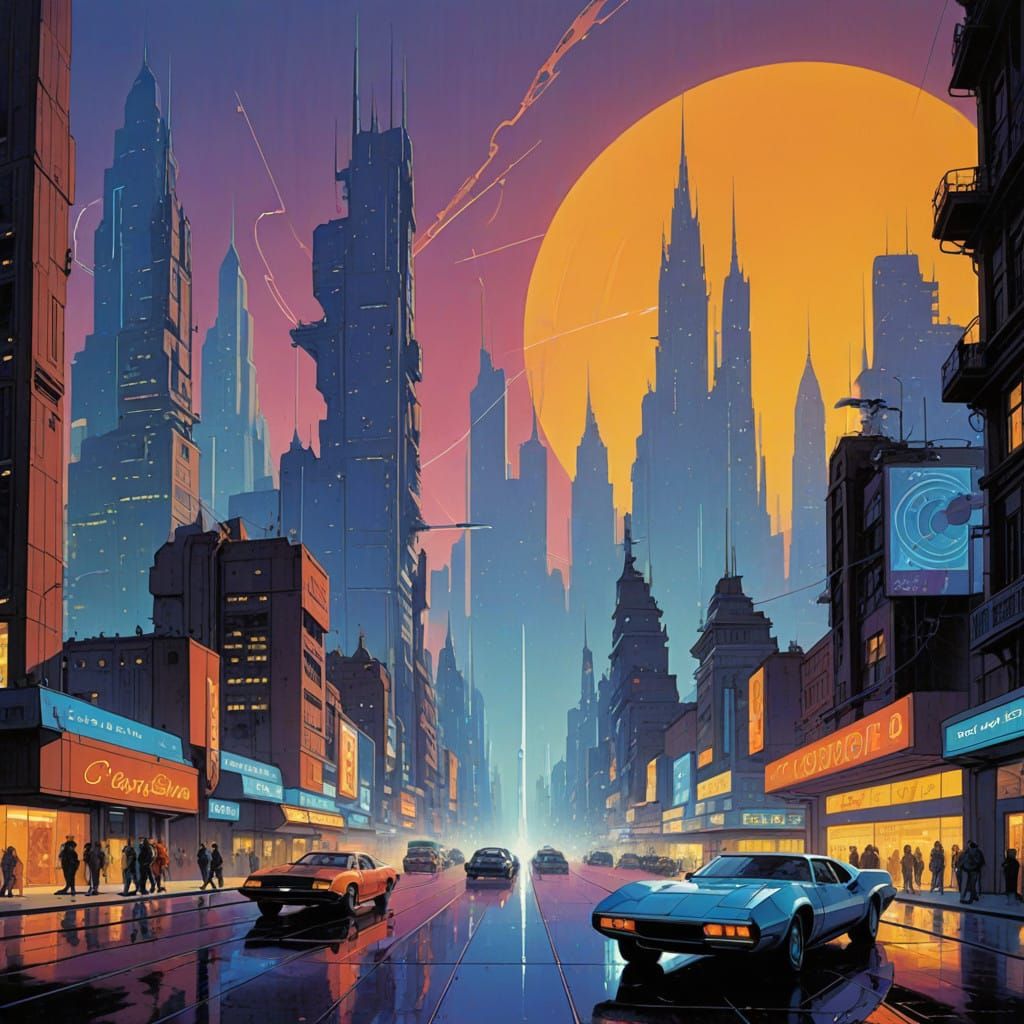 Retro-Futuristic Metropolis: 2025 as Envisioned by... - AI Art