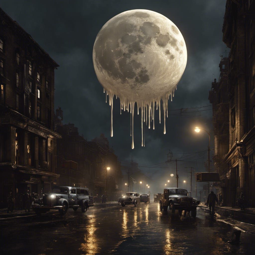 "Moon Melt" - AI Generated Artwork - NightCafe Creator