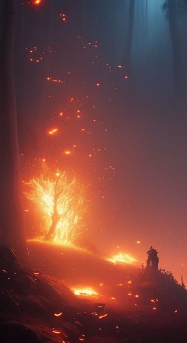 Burning Bush - AI Generated Artwork - NightCafe Creator