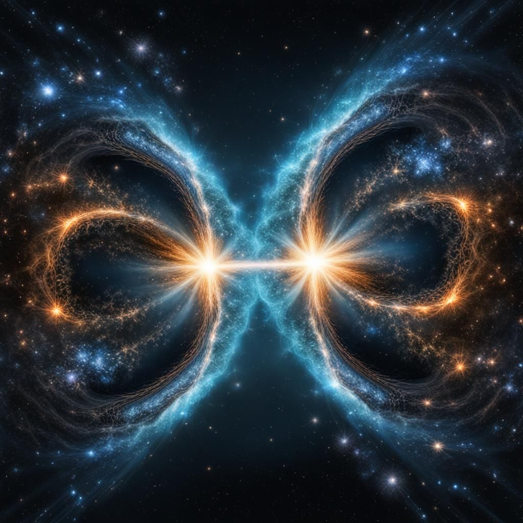 Dual Quasar Emergence - AI Generated Artwork - NightCafe Creator