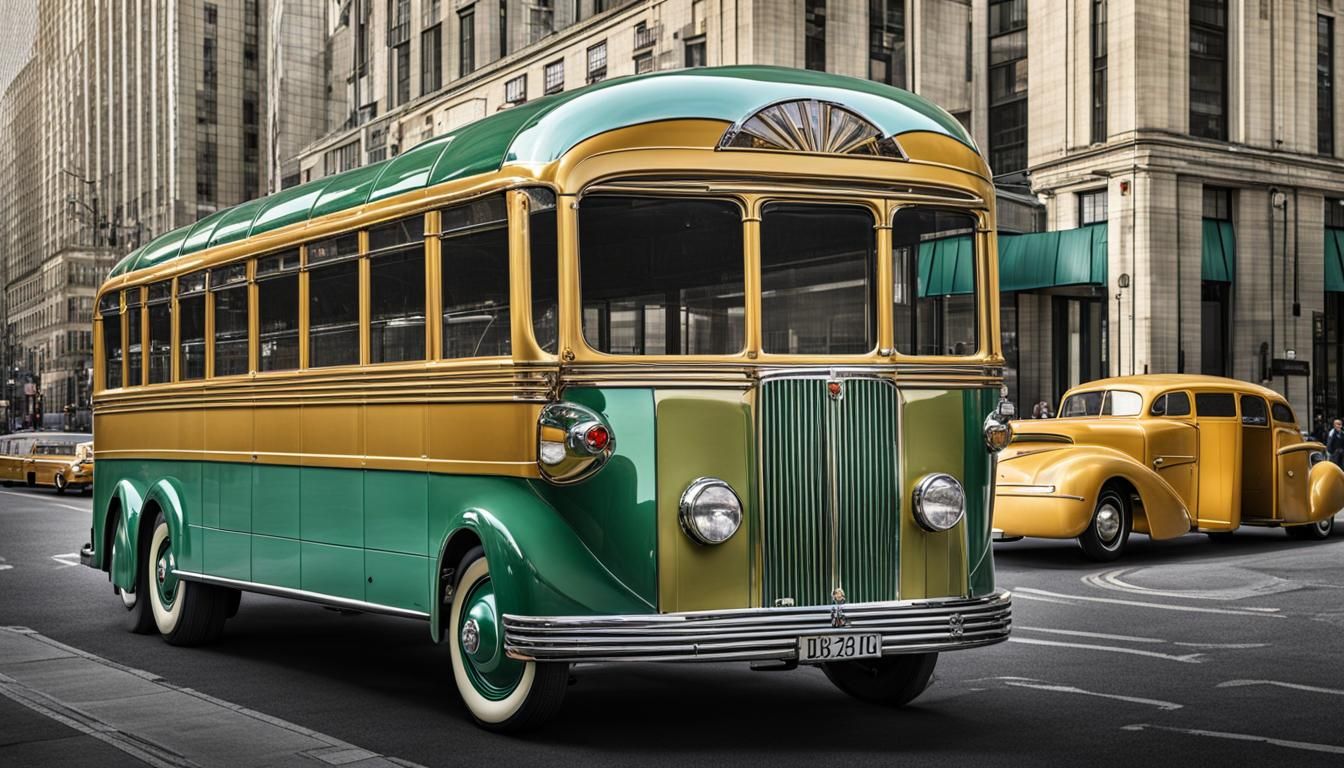 Art Deco bus - AI Generated Artwork - NightCafe Creator