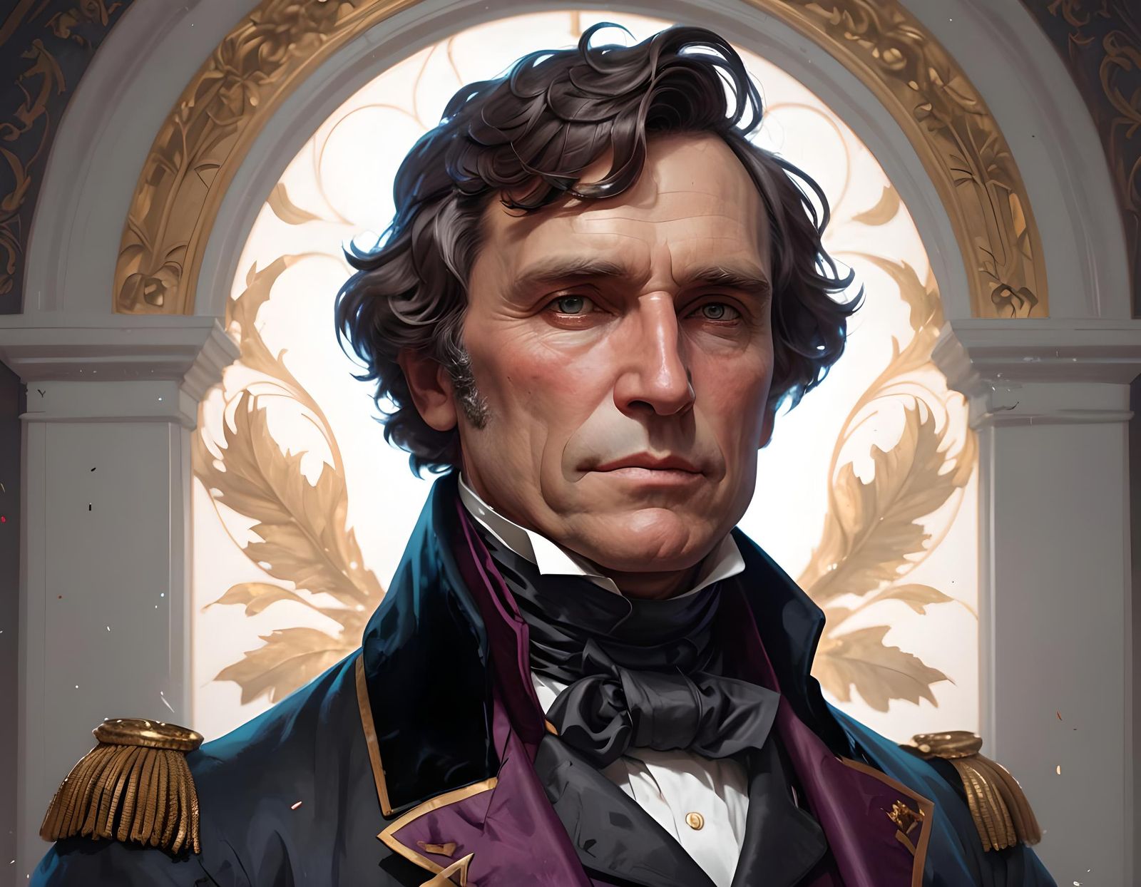 Presidential portrait of Franklin Pierce - AI Generated Artwork ...