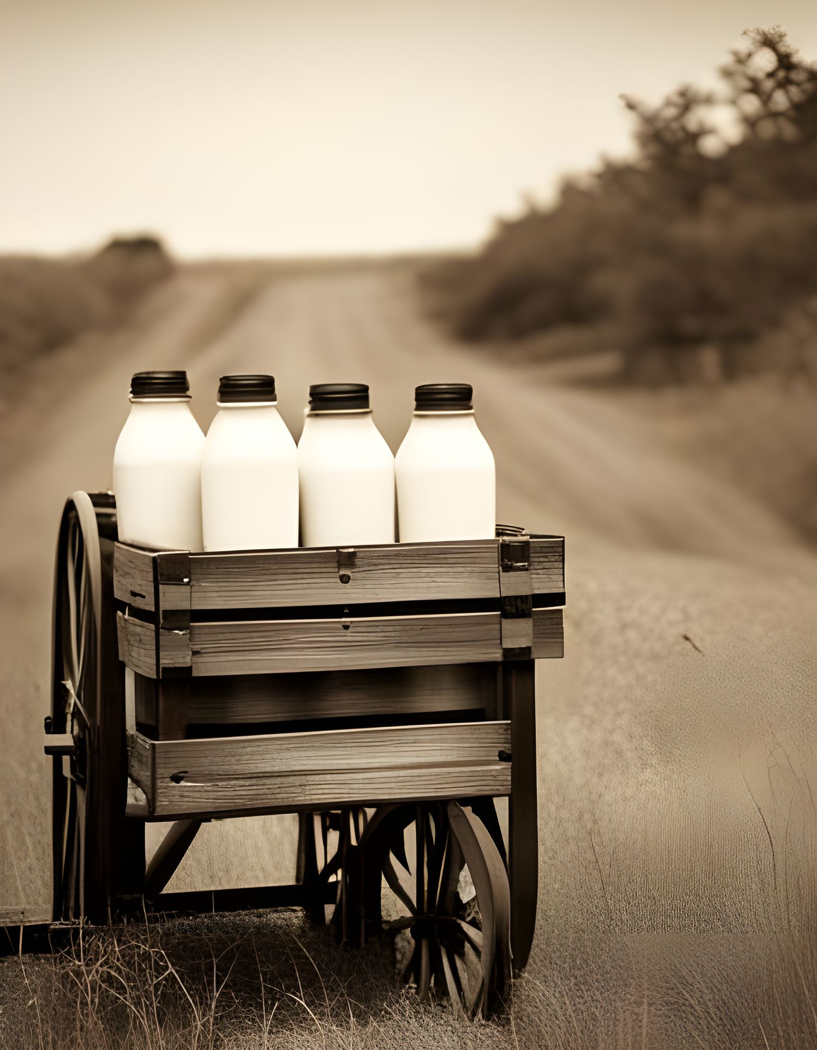 1900s Milk Cart - AI Generated Artwork - NightCafe Creator