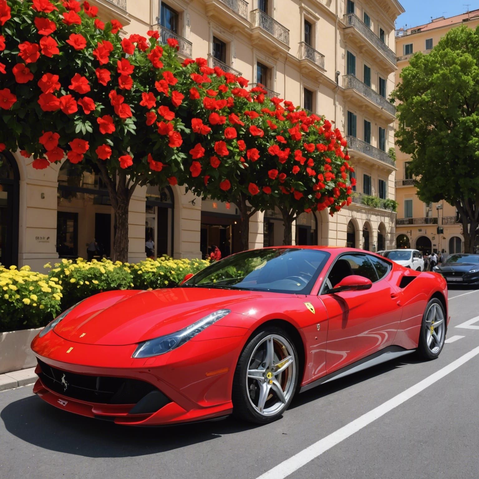 Ferrari flowers in bloom - AI Generated Artwork - NightCafe Creator